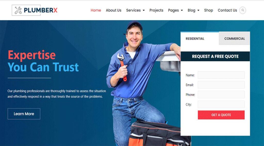 7+ Best Plumber WordPress Themes