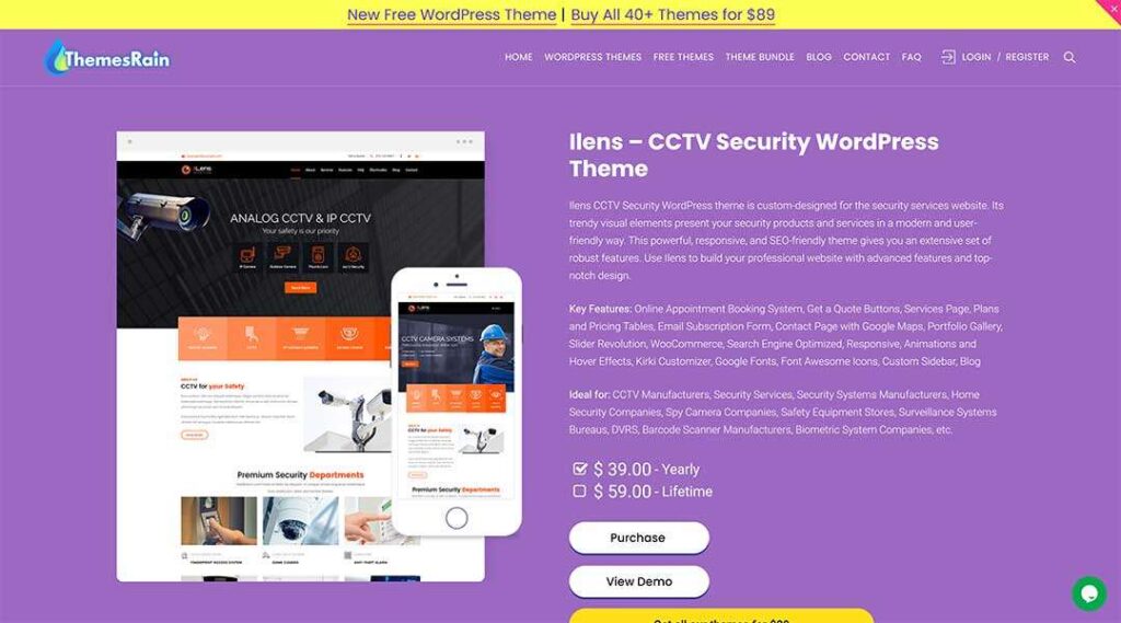 Best CCTV Security WordPress Themes