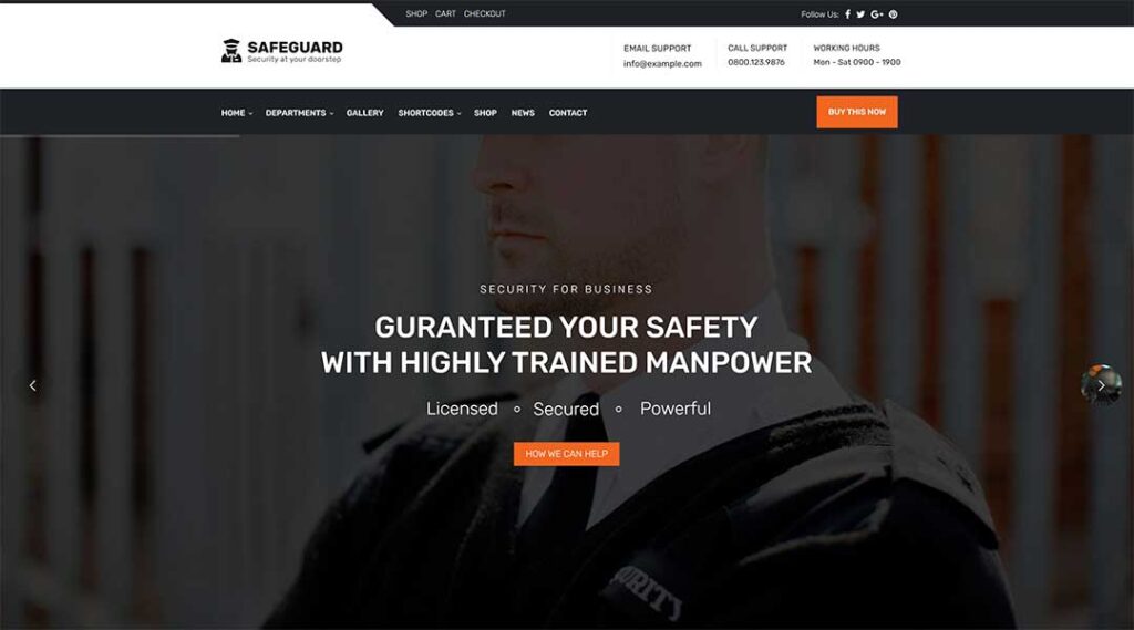 Best CCTV Security WordPress Themes